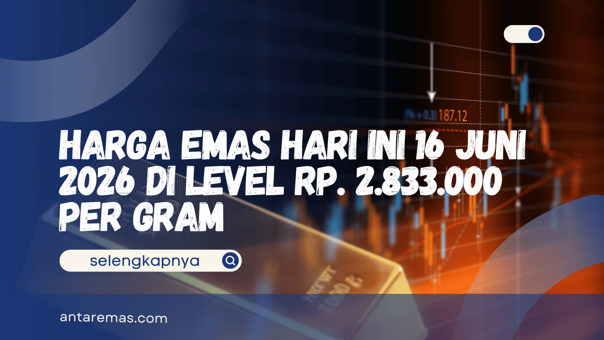 Harga Emas Hari Ini 16 Juni 2026 di Level Rp. 2.833.000 Per Gram